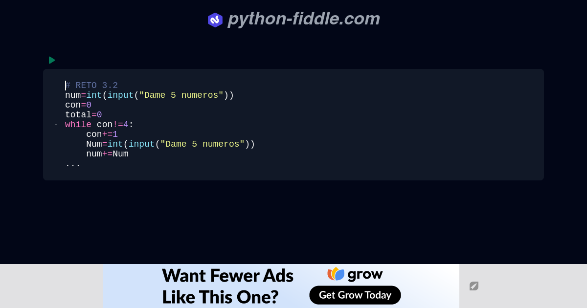Python-Fiddle: Online Python IDE, Compiler, and Interpreter