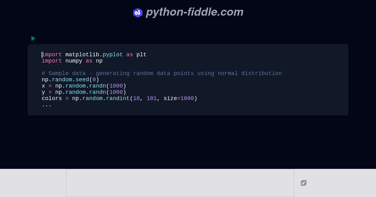 Python-Fiddle: Online Python IDE, Compiler, and Interpreter