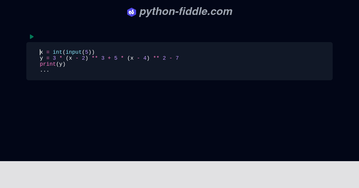 Python-Fiddle: Online Python IDE, Compiler, and Interpreter