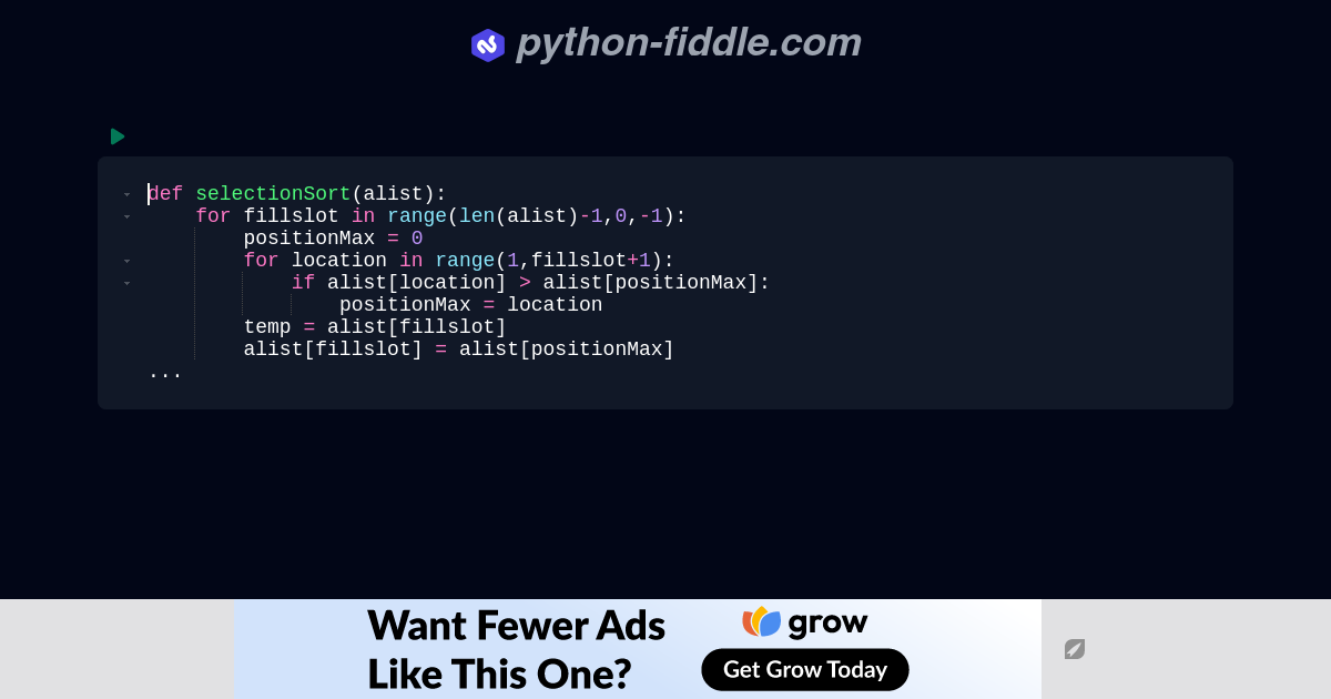 Python-Fiddle: Online Python IDE, Compiler, and Interpreter