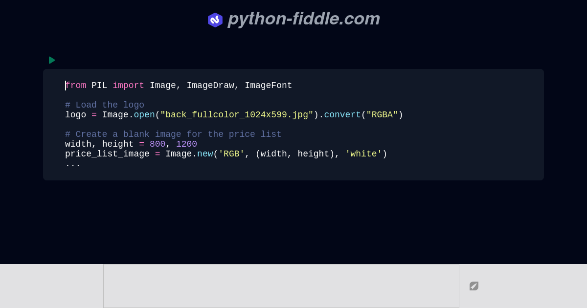 Python-Fiddle: Online Python IDE, Compiler, and Interpreter