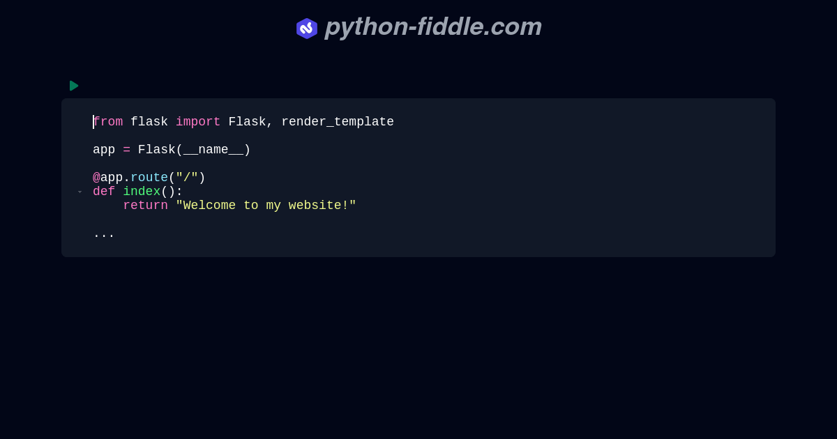Python-Fiddle: Online Python IDE, Compiler, and Interpreter