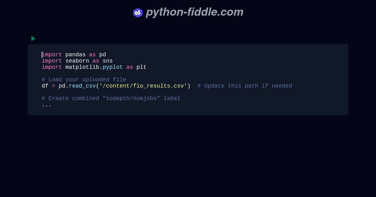 Python-Fiddle: Online Python IDE, Compiler, and Interpreter