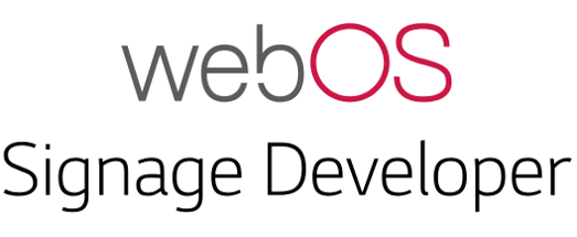 | webOS Signage Developer