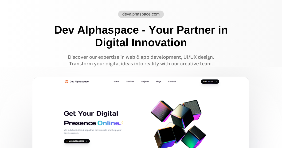 Dev Alphaspace - Freelancing, Web & App Development, UI/UX Design