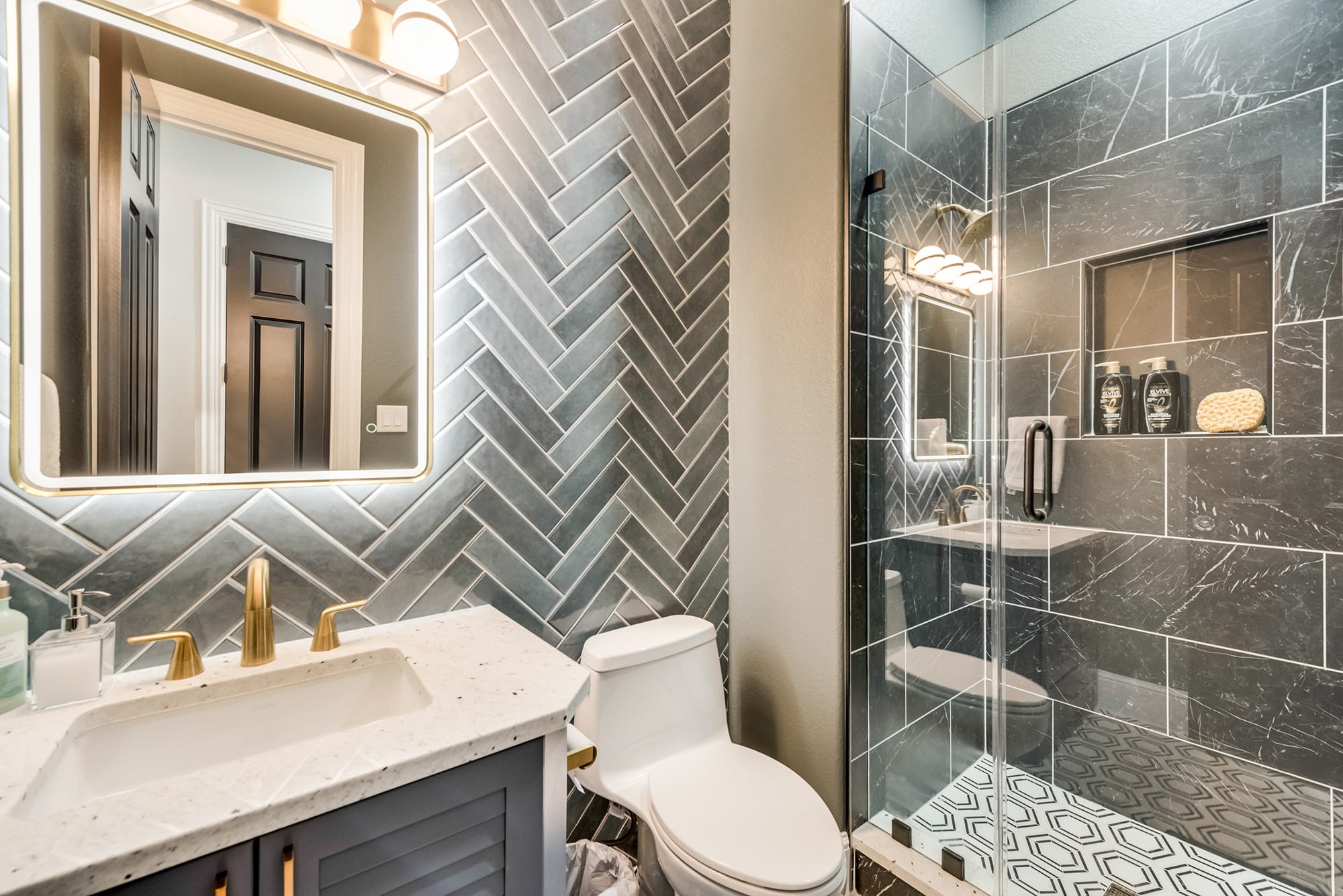 What Are Creative Tile Patterns for a Hazel Green Bathroom Makeover ...