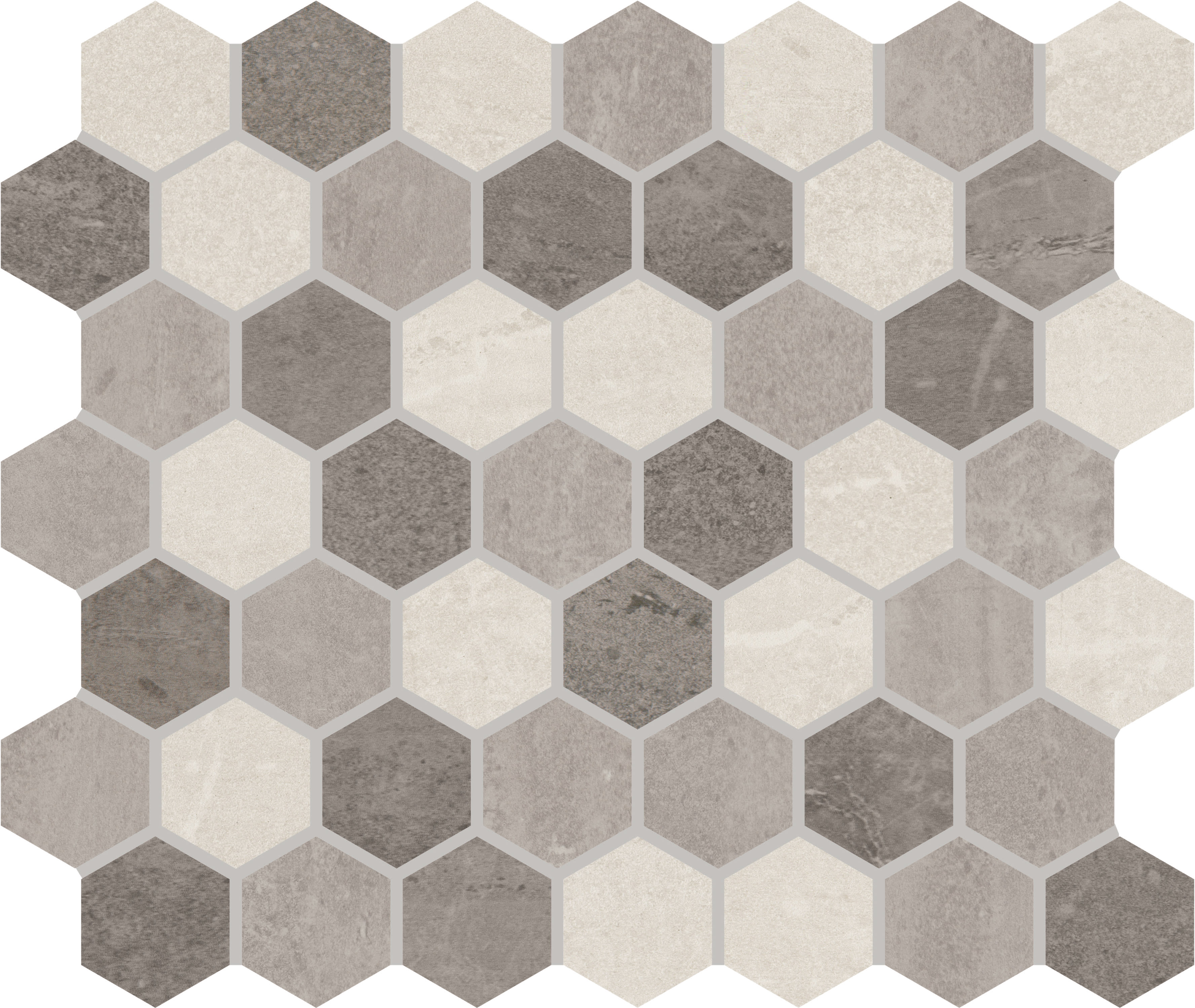 Ragno Liverpool Grey Blend 1.5X1.5 Hex Mosaic