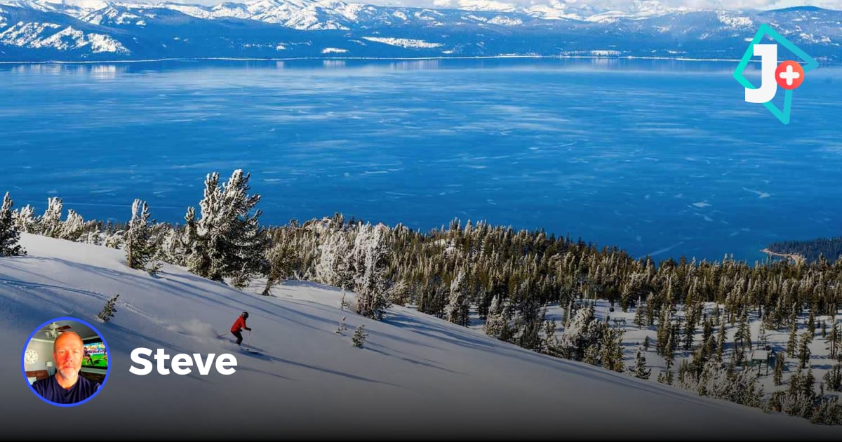 Skiing and Snowboarding in Lake Tahoe, Sierra Nevada Mountains, USA ...