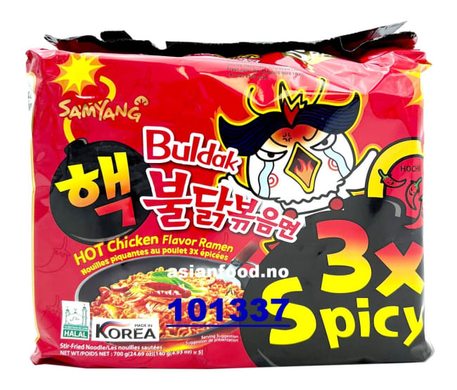 SAMYANG Hot chicken flavor ramen 3xSPICY 8x(5x140g) Asian Food Import