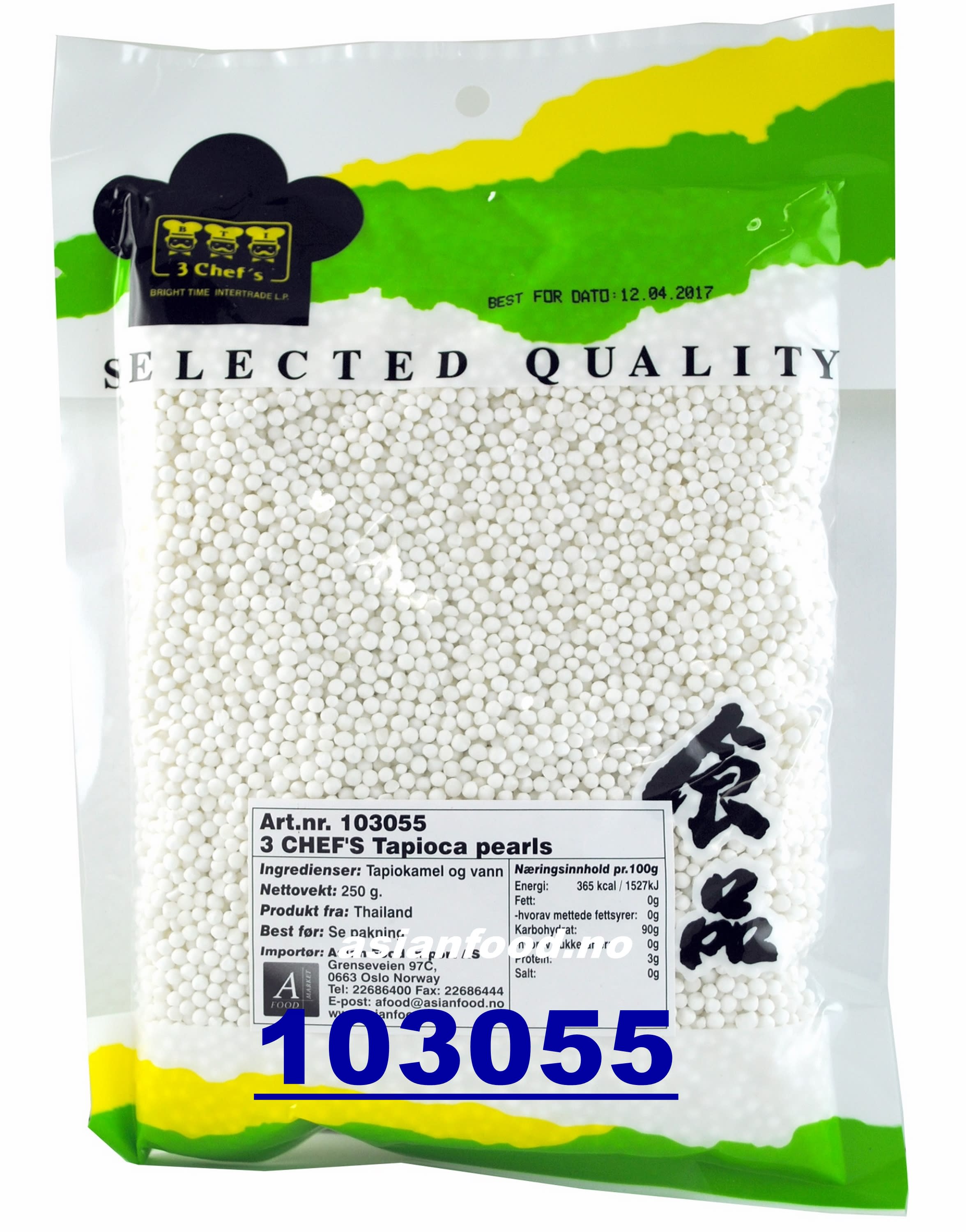 3 CHEFS Tapioca pearls - pellet S Asian Food Import