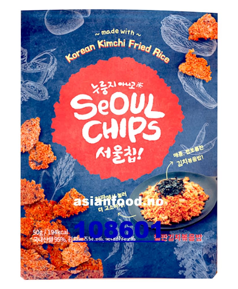 SEOULCHIPS Kimchi fried rice chips 40g (LØS 120stk/krt) Asian Food Import