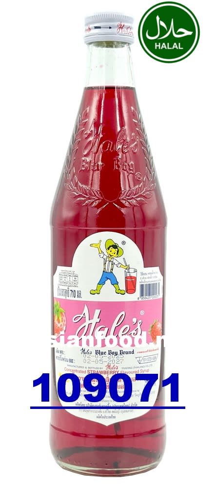 HALES BLUEBOY Strawberry syrup 12x710ml Asian Food Import