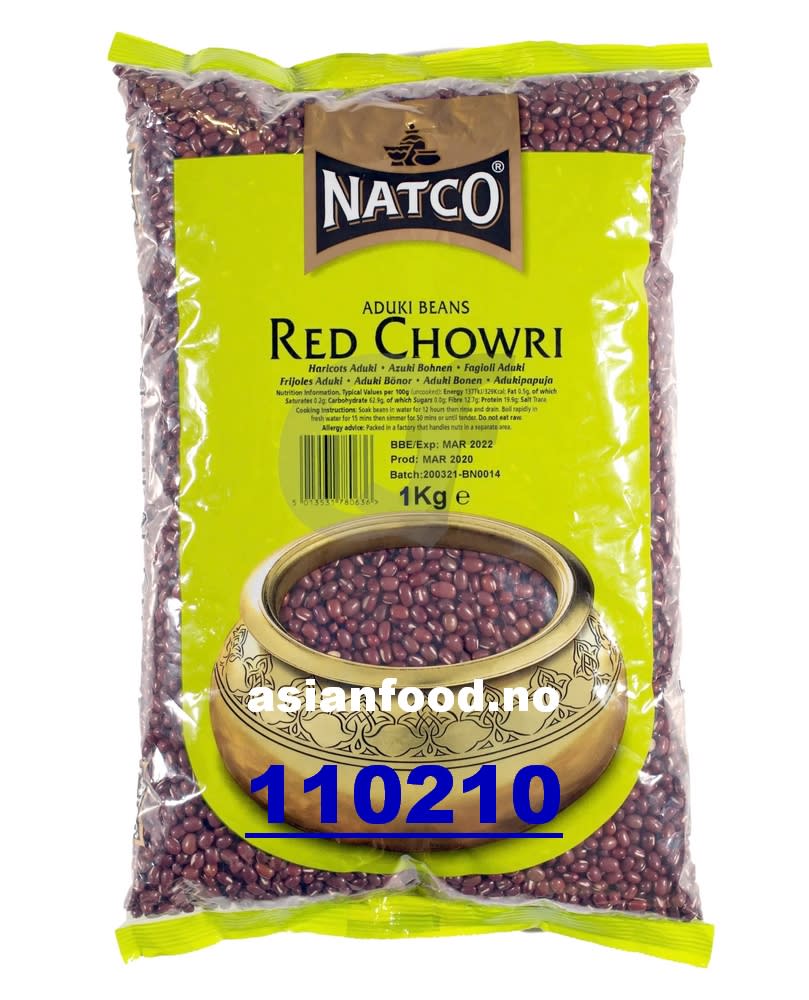 NATCO Red Chowri (Aduki beans) 10x1kg Asian Food Import
