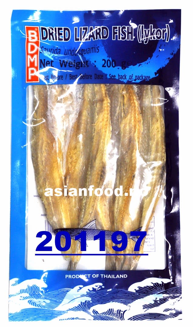 BDMP Dried Lizard Fish (LYKOR) 25x200g Asian Food Import