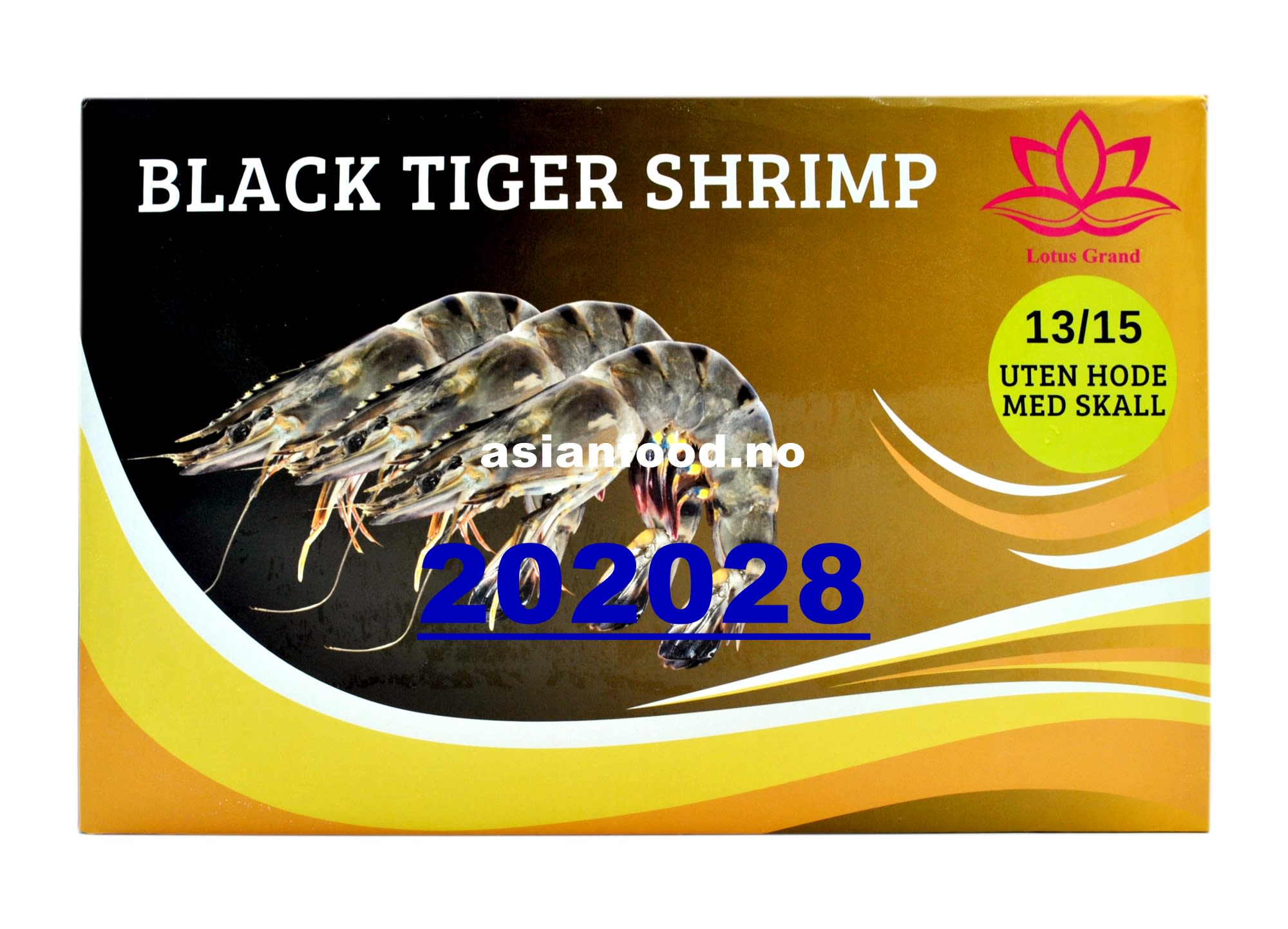 Black Tiger HLSO Block shrimp 13/15 Asian Food Import