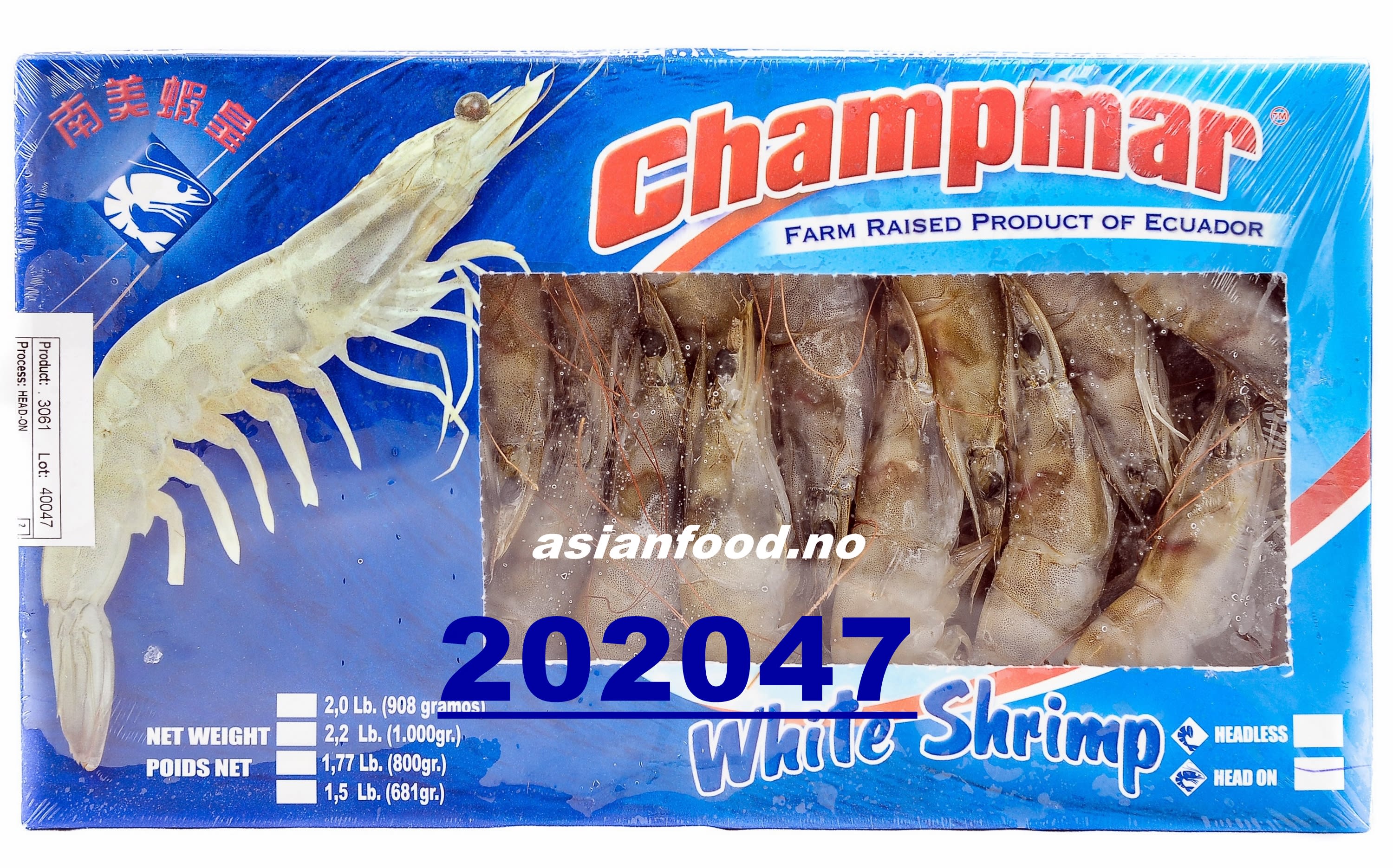 HOSO Block shrimp 30/40 - 12x1kg Asian Food Import