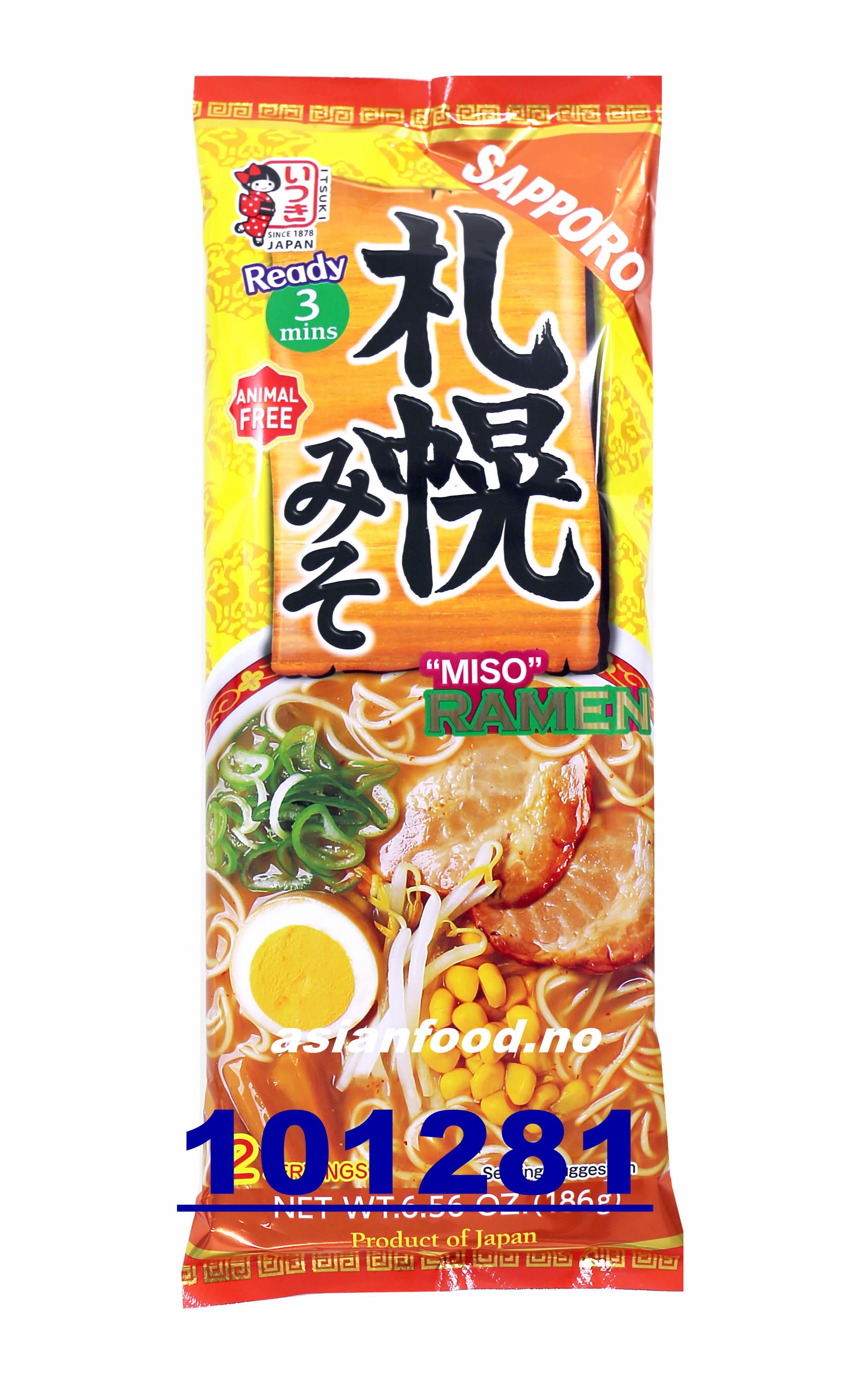 ITSUKI Sappro Miso ramen 12x186g Asian Food Import