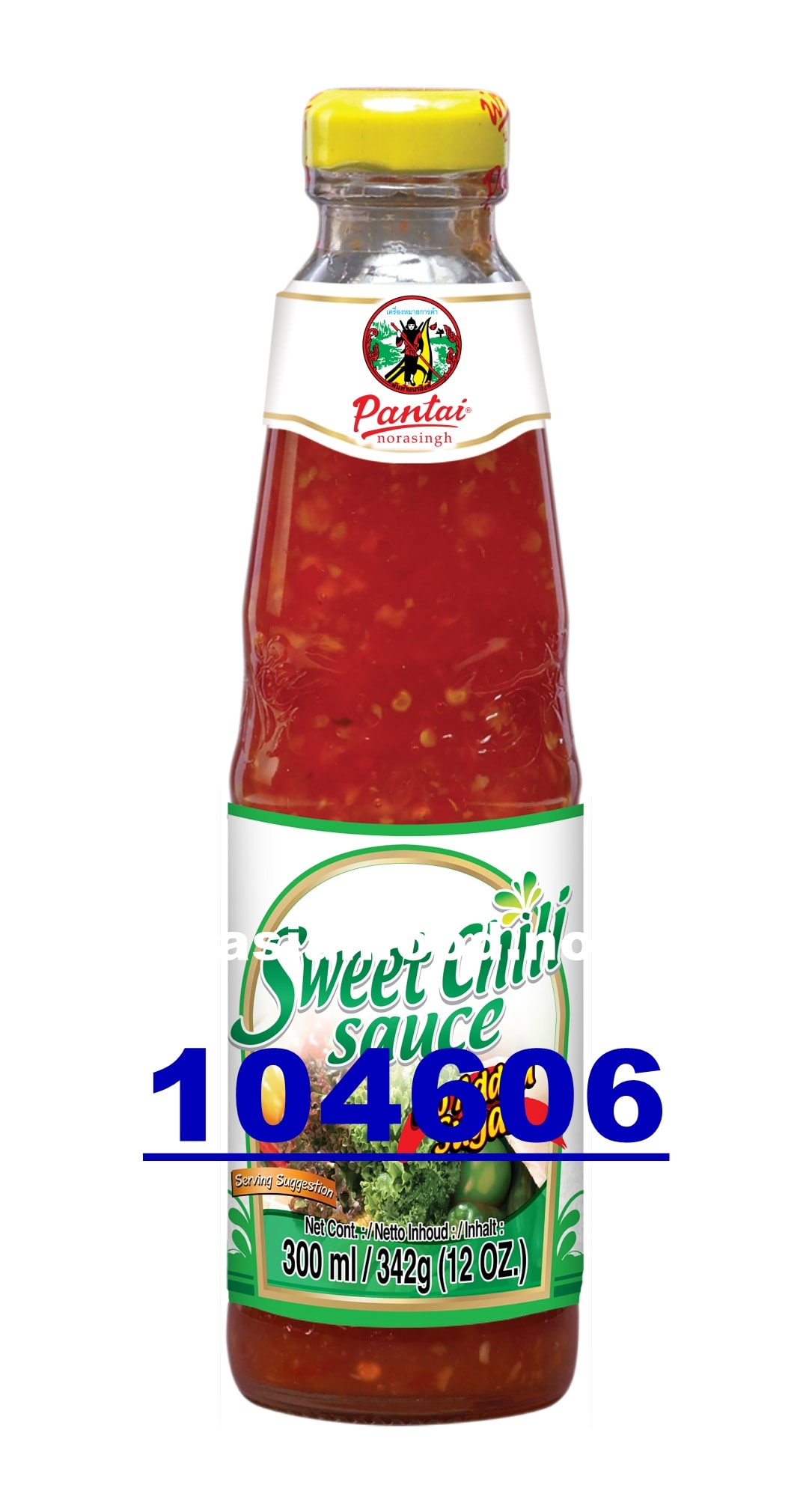 PANTAI Sweet chilli sauce no added sugar 12x300ml Asian Food Import