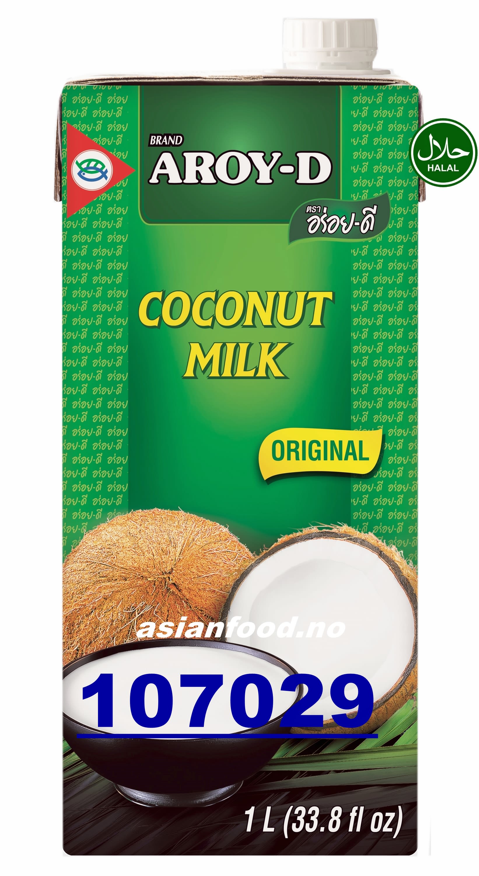 AROY-D Coconut milk (UHT) 12x1L Asian Food Import