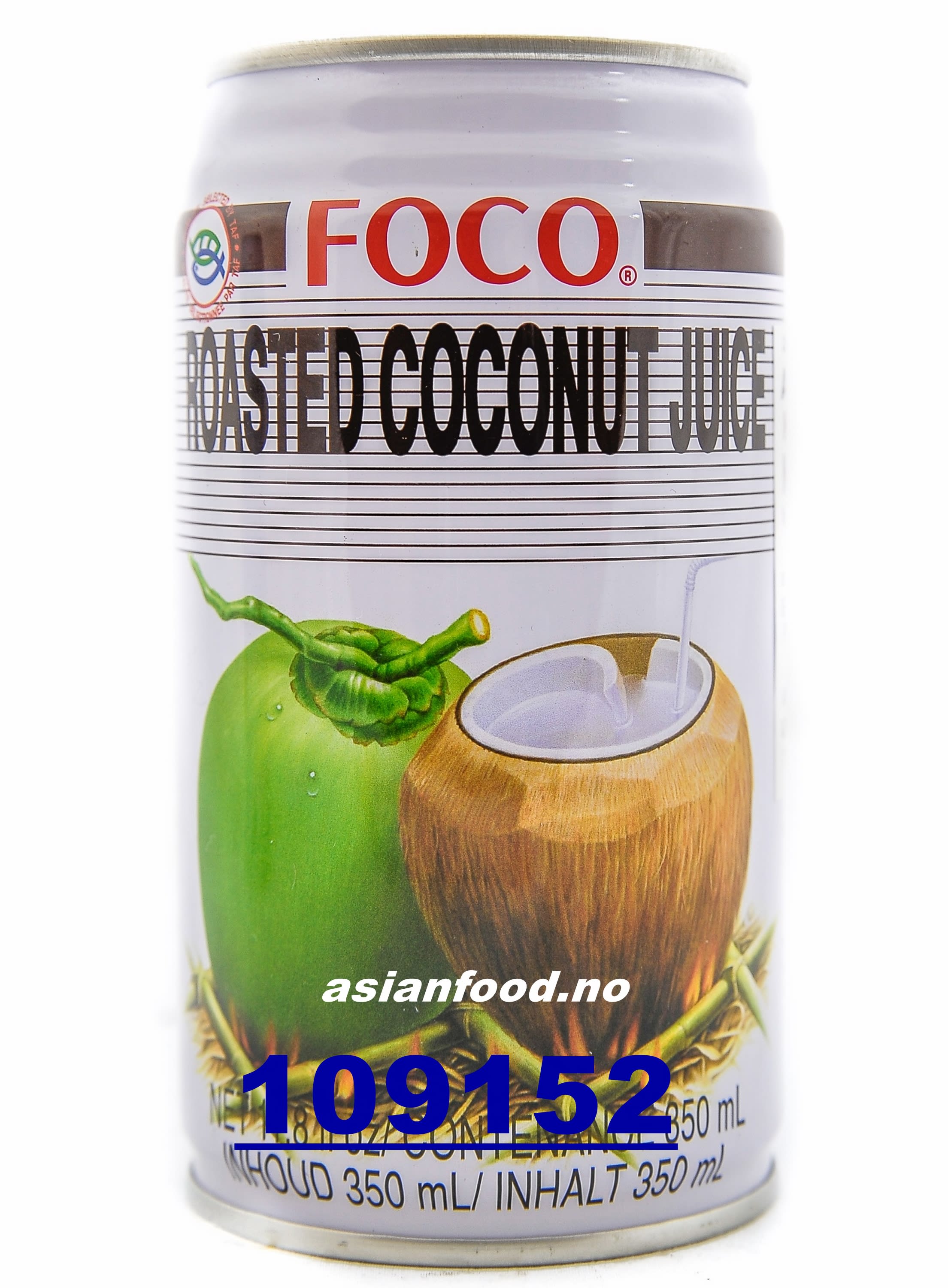 FOCO Roasted coconut juice 24x350ml Asian Food Import