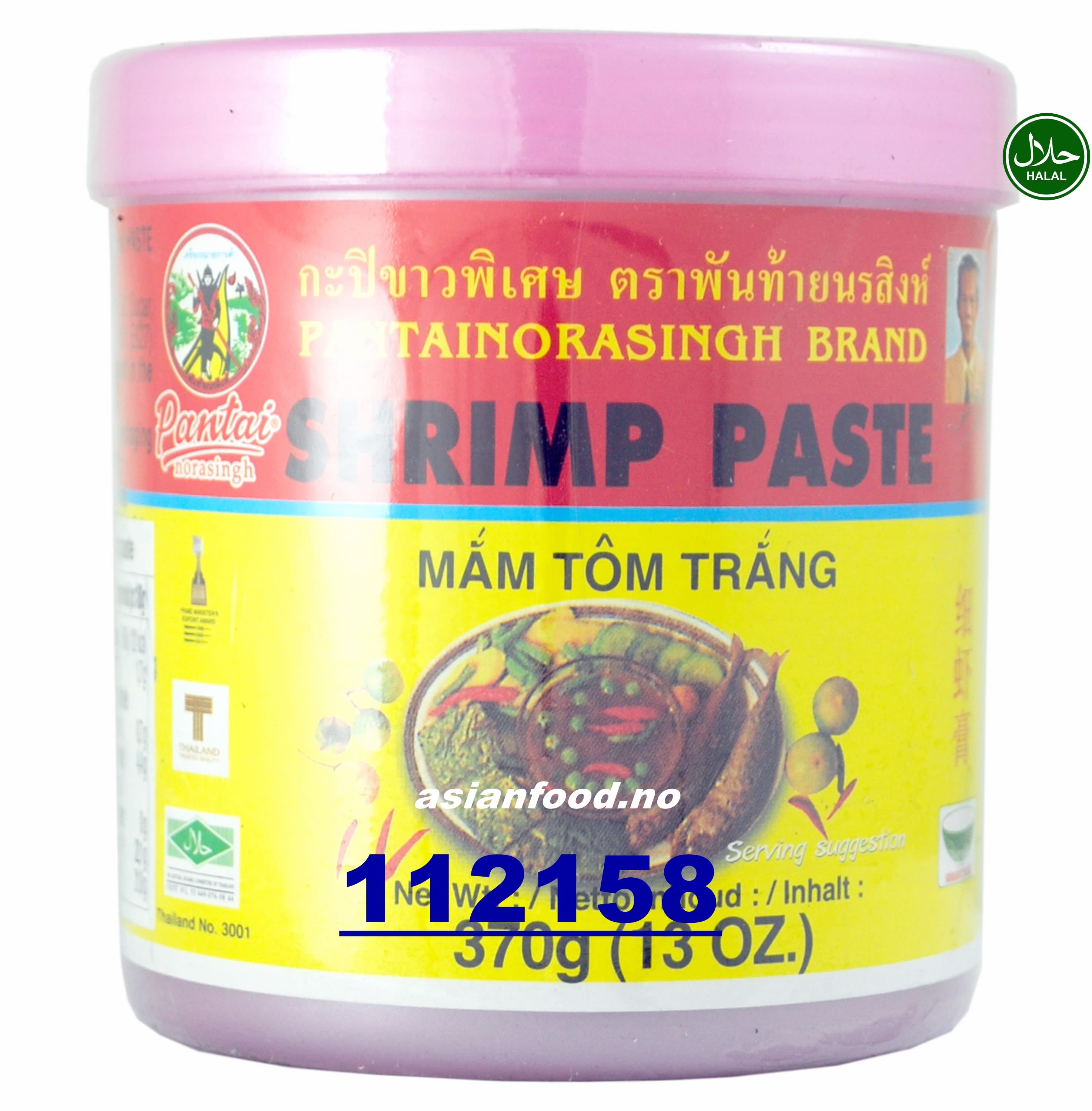 PANTAI Shrimp paste 24x370g Asian Food Import