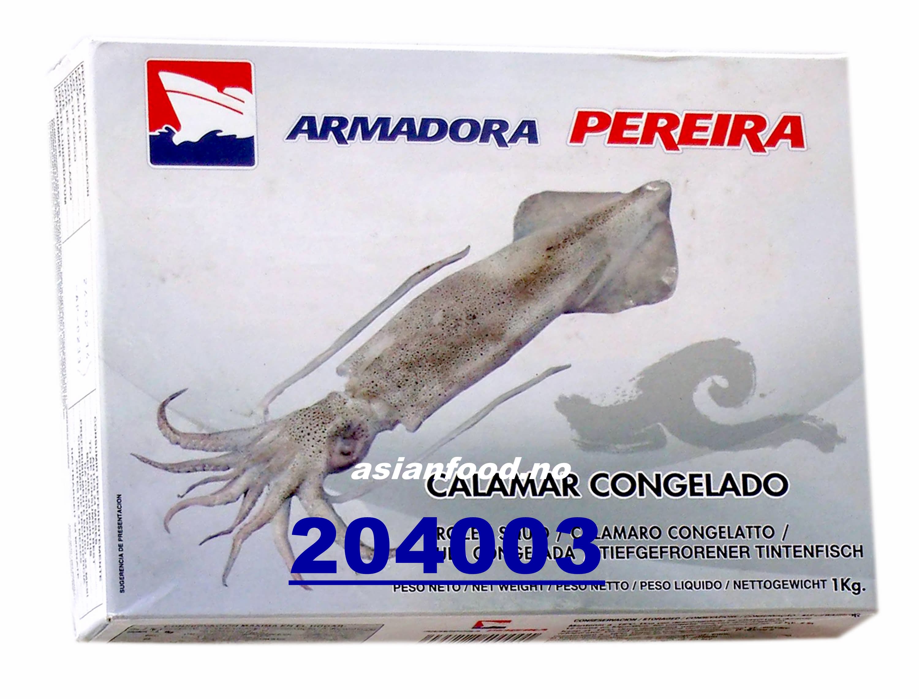 Squid California block 12x1kg Asian Food Import