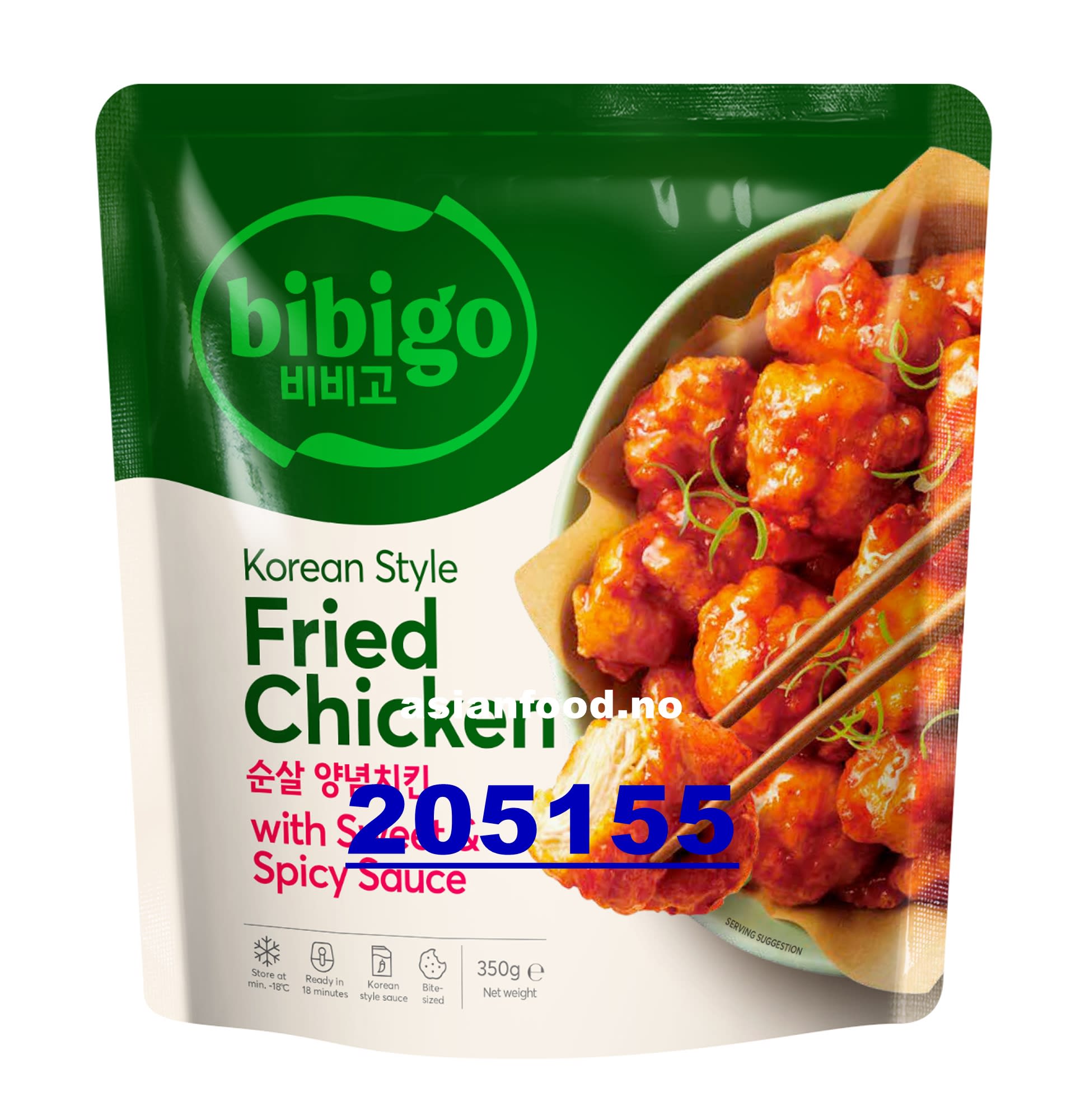 BIBIGO Korean fried chicken sweet spicy 10x350g Asian Food Import