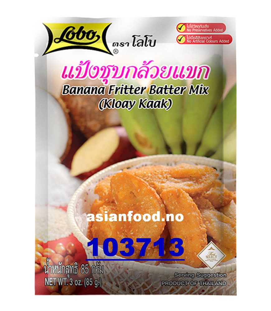 LOBO Banana fritter batter mix 85g (LØS 120stk/krt) Asian Food Import