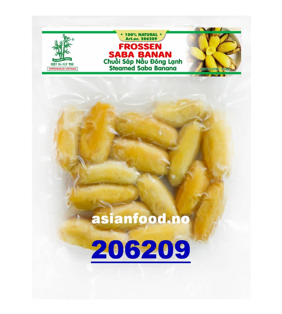 BAMBOO TREE Steamed Saba banana - Whole 30x454g Asian Food Import
