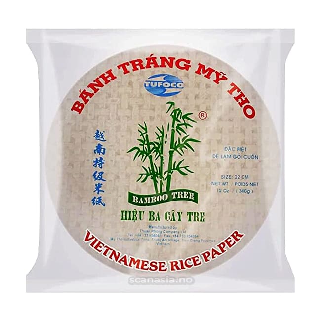 BAMBOO TREE Rice Paper Round 22cm 44x340g Velkommen
