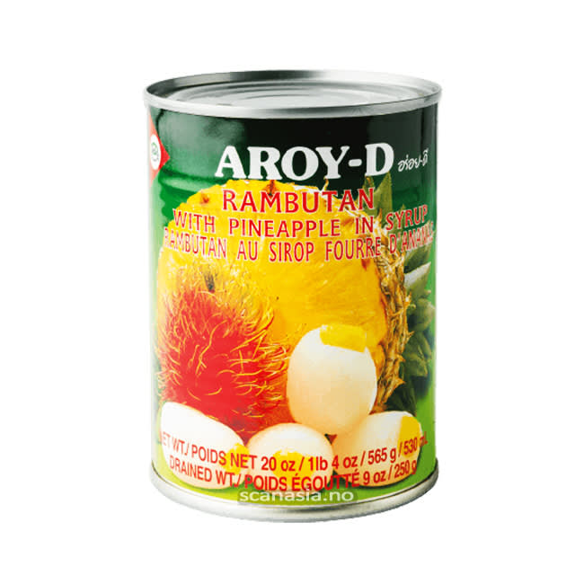 AROY-D Can. Rambutan w/Pineapple in Syrup 24X560g Velkommen
