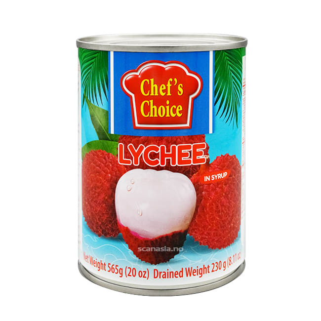 CHEF'S CHOICE Lychee In Syrup 24x565g VEGAN Velkommen