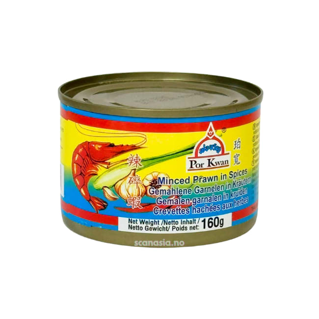 PORKWAN Minced Prawn Paste In Spices 48x160g Velkommen