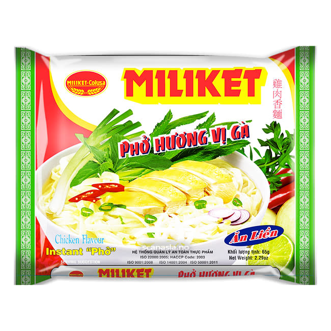 MILIKET Chicken Flavor Instant "Pho" 30x65g Velkommen