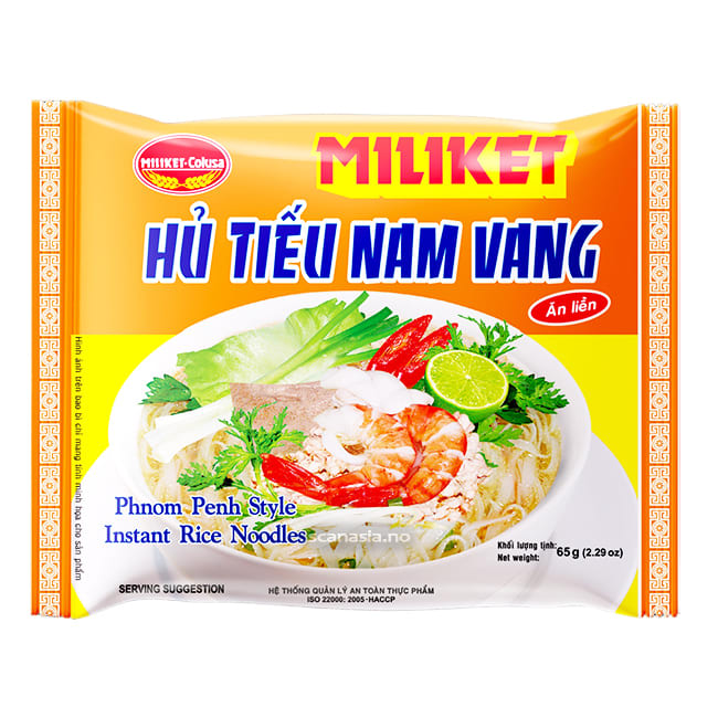 MILIKET Phnom-Penh Style Instant Rice Noodles 30x65g Velkommen