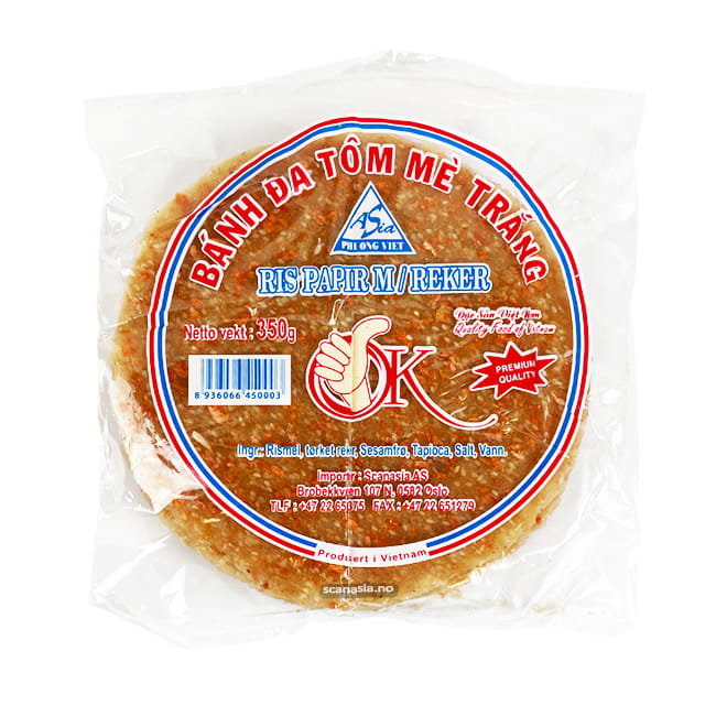 OK White Sesame Rice Paper w/sh. 40x350g Velkommen