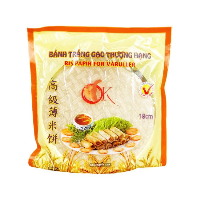 OK Rice Paper Premium 18cm 50x400g Velkommen