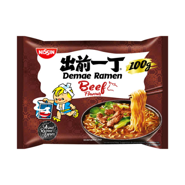 NISSIN Damae Ramen Beef 30x100g Velkommen