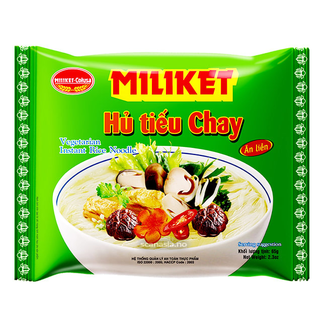 MILIKET Vegetarian Instant Rice Noodles 30x65g Velkommen