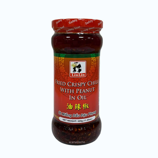 LIN LIN Fried crispy chilli w peanut in oil 24x320g Velkommen