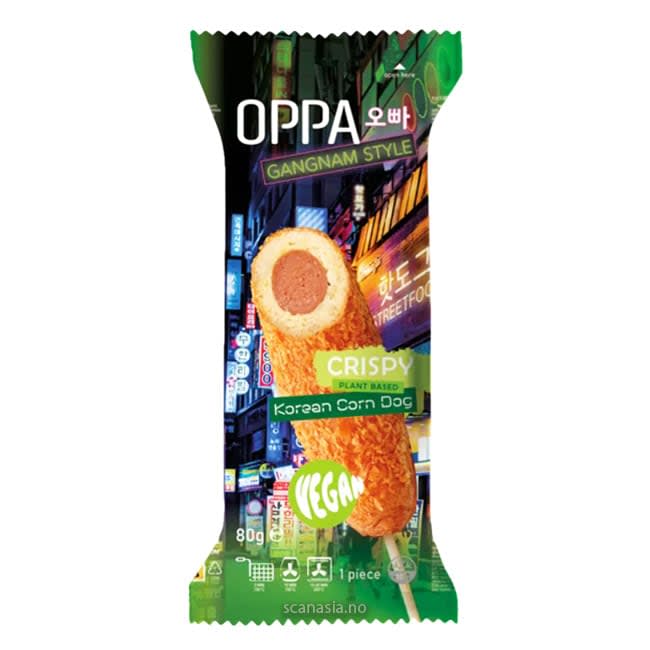 OPPA Korean Corn Dog - Crispy (Vegan) 20x80g Velkommen