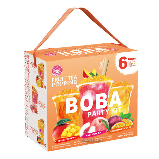 O's Bubble Fruit Tea Popping Boba Party Kit 6x480g Velkommen