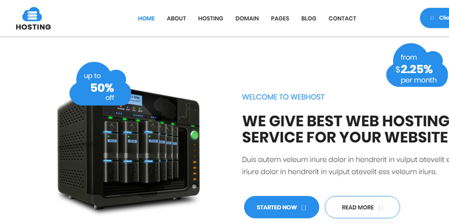 20+ Best Web Hosting Website Templates - Template Drive