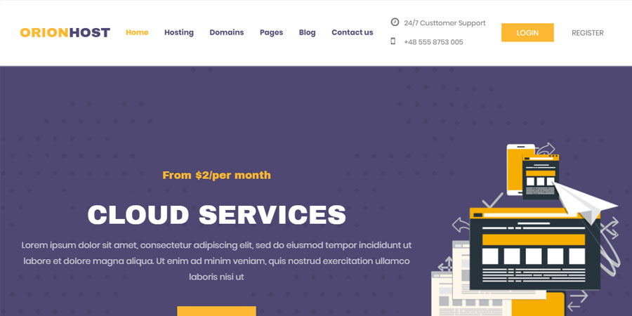 20+ Best Web Hosting Website Templates - Template Drive