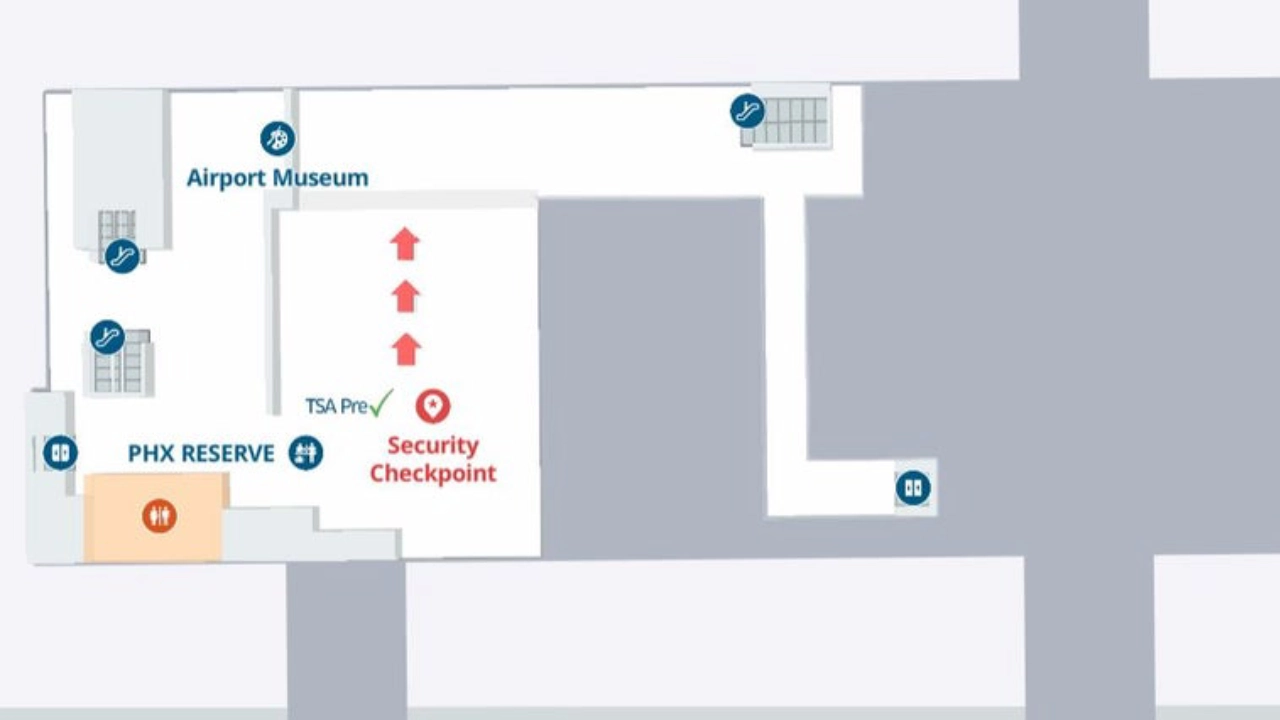 Phoenix Sky Harbor Airport (PHX) Map | Terminals 3 & 4 Map