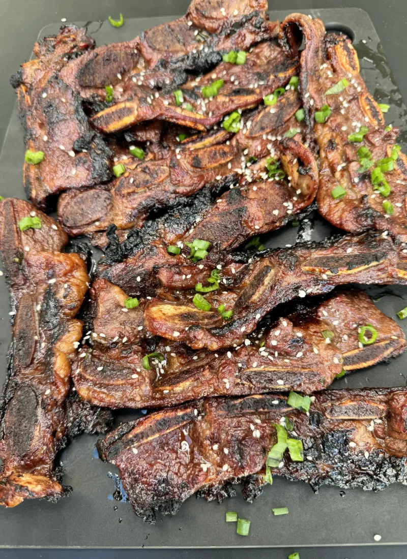 Korean Style Marinated Flanken Beef Ribs
