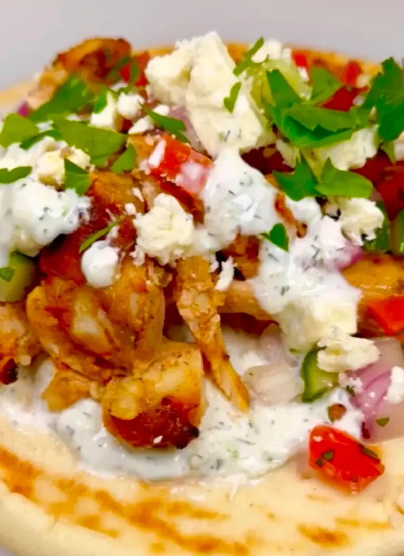 Greek Chicken Gyros on Homemade Spit
