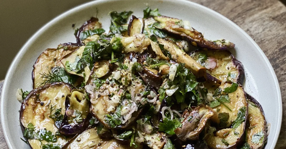 Herby Marinated Eggplant Salad by bengingi