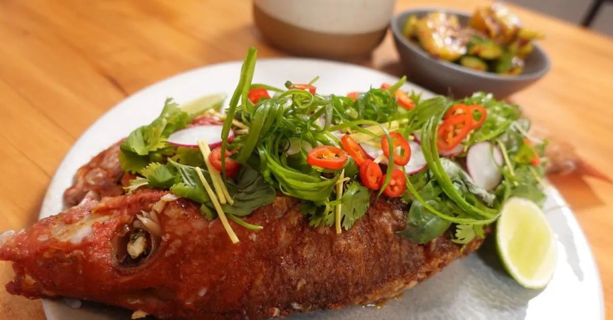 Whole Fried Red Snapper by cheffinwithzach
