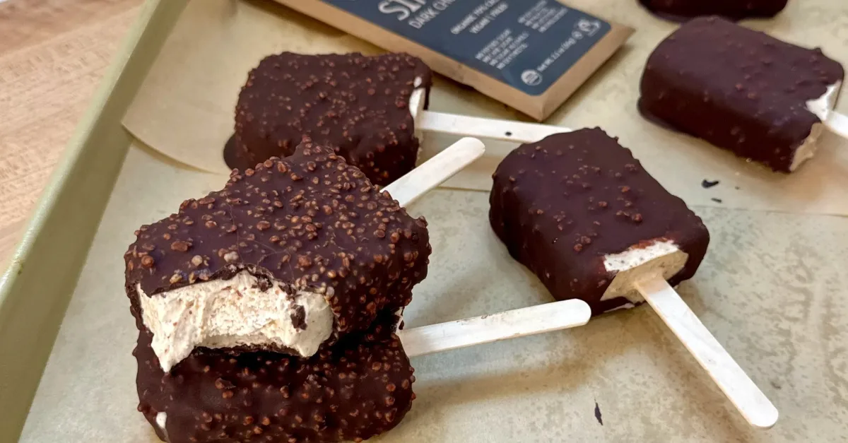 Chocolate Covered Frozen Yogurt Bars (DF Option) by kalenainthekitchen